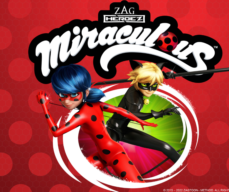 Meet Miraculous Characters Lady Bug and Cat Noir - Santa's Village Dundee